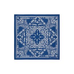 Marc O'Polo Bandana MARC O'POLO DENIM, Damen, blau (medium blau), Baumwolle, bedruckt, Modetücher, quadratisch, kontrastfarbener Print
