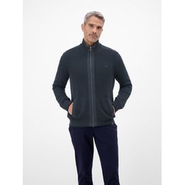 Strickjacke Lerros, Herren, Gr. 3XL, classic navy, Strick, Obermaterial: 100% Baumwolle, unifarben, regular fit hüftbedeckend, Rundhals, Flachstrickbündchen, Strickjacken Strickjacke, mit Stehkragen und sportiver Struktur