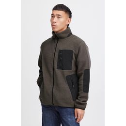 Kapuzensweatjacke Blend "BHLauke", Herren, Gr. XL, iron gate, 100% Polyester, unifarben, regular fit, B&uuml;ndchen, Sweatjacken, Gem&uuml;tliche Teddy-Jacke