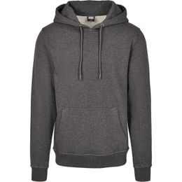 Sweatshirt Urban Classics "Urban Classics Herren Basic Sweat Hoody", Herren, Gr. M, charcoal, 63% Baumwolle, 37% Polyester, unifarben, Sweatshirts