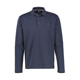 Langarmshirt Lerros, Herren, Gr. L, classic navy, Single Jersey, Obermaterial: 85% Baumwolle, 13% Polyester, 2% Elasthan, unifarben, normal hüftbedeckend, Rundhals, Shirts, mit Polo-Kragen
