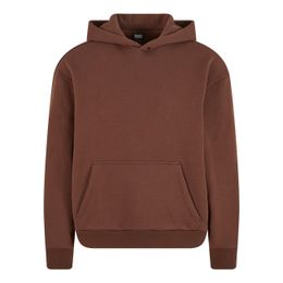 Kapuzensweatshirt Urban Classics "Urban Classics Fluffy Hoody", Herren, Gr. XXL, chocolatebraun, 70% Baumwolle, 30% Polyester, unifarben, Sweatshirts