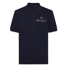 Poloshirt Philipp Plein "Iconic Plein", Jungen, Gr. S, 14, dunkelblau, Obermaterial: 100% Baumwolle, Shirts