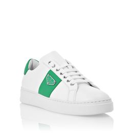 Philipp Plein Damen Sneaker "Sneaker", Gr. 460105, wei&szlig;, gr&uuml;n, Schuhe