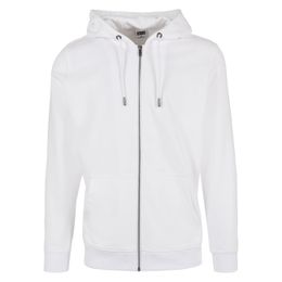 Sweatjacke Urban Classics "Urban Classics Herren Basic Terry Zip Hoody", Herren, Gr. XL, wei&szlig;, 65% Baumwolle, 35% Polyester, unifarben, Sweatjacken Sweatjacke