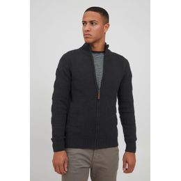 Strickjacke Blend "BHGalmaro", Herren, Gr. XL, asphalt, Feinstrick, 100% Baumwolle, gestreift, regular fit normal, ohne Ausschnitt, eng B&uuml;ndchen, Strickjacken Strickjacke, Strickjacke hochabschlie&szlig;endem Stehkragen