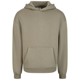 Kapuzensweatshirt Urban Classics "Urban Classics Fluffy Hoody", Herren, Gr. 4XL, paleolive, 70% Baumwolle, 30% Polyester, unifarben, Sweatshirts