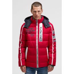 CAMP DAVID Herren Winterjackerot, Gr. S, bedruckt, bestickt, Steppware, Material Oberstoff: 100% Polyamid, Futter Rumpf: 100% Polyamid, Futter &Auml;rmel: