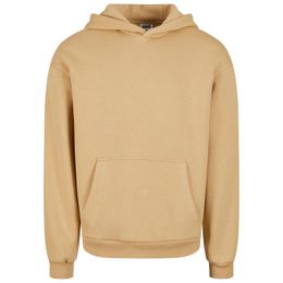 Kapuzensweatshirt Urban Classics "Urban Classics Fluffy Hoody", Herren, Gr. S, unionbeige, 70% Baumwolle, 30% Polyester, unifarben, Sweatshirts