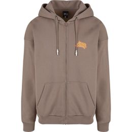 Sweatjacke K1x "K1x K1x Stars Zip Hoodie", Herren, Gr. M, braun, 65% Baumwolle, 35% Polyester, Sweatjacken Sweatjacke