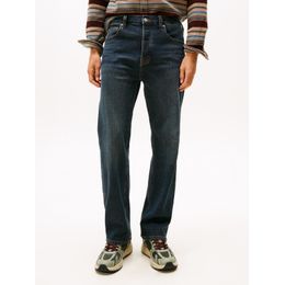Straight-Jeans Tommy Jeans "Otis Regular Straight", Herren, Gr. 34, L&auml;nge 32, denim schwarz, Denim/Jeans, Obermaterial: 99% Baumwolle, 1% Elasthan, unifarben, regular fit lang, Jeans Straight-Jeans, Straight fit