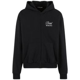 Sweatjacke "Upscale by Mister Tee Dangerous Grounds Oversize Zip Hoody", Herren, Gr. L, schwarz, 100% Baumwolle, UPSCALE BY MISTER TEE, Sweatjacken