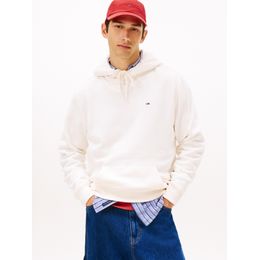 Sweatshirt Tommy Jeans "TJM REG S FLAG HOODIE", Herren, Gr. L, ancient weiß, Sweatware, Obermaterial: 80% Baumwolle, 20% Polyester, regular fit, breiter Bund, Sweatshirts Sweatshirt