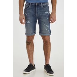Jeansshorts Blend "BHDeniz", Herren, Gr. M, US-Gr&ouml;&szlig;en, denim middle blau, Web, 98% Baumwolle, 2% Elastan, unifarben, normal kurz, Jeans Jeansshorts, Stilvolle 5-Pocket-Jeansshorts mit Destroyed-Effekten