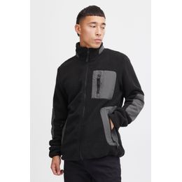 Kapuzensweatjacke Blend "BHLauke", Herren, Gr. L, schwarz, 100% Polyester, unifarben, regular fit, B&uuml;ndchen, Sweatjacken, Gem&uuml;tliche Teddy-Jacke