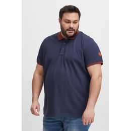 Poloshirt Blend "BHRalf Big & Tall", Herren, Gr. 5XL, schwarz navy blau, Web, 100% Baumwolle, unifarben, regular fit normal, V-Ausschnitt, Shirts, Klassisches Polo-Shirt