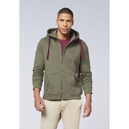 Sweatjacke Chiemsee, Herren, Gr. M (48/50), grün (dusty olive), 60% Baumwolle, 40% Polyester, unifarben, Sweatjacken Sweatjacke
