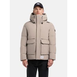 Winterjacke Khujo "Dave", Herren, Gr. M (50), beige, Obermaterial: 100% Polyester; Futter: 100% Polyester; Wattierung: 100% Polyester, gerade h&uuml;ftbedeckend, &Auml;rmel ohne &Auml;rmelschlitz normaler Saum, Jacken Winterjacke, Warme Herren Outdoorjacke mit Rucksacktr&auml;gern innen