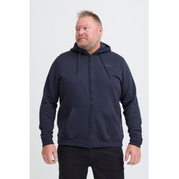 Kapuzensweatjacke Blend "BHDOWNTON FULLZIP", Herren, Gr. 4XL, schwarz navy, Sweatware, 50% Baumwolle, 50% Polyester, unifarben, Basic, normal normal, Rundhals, Bündchen, Sweatjacken, Gemütliche Sweatjacke mit Kapuze und Print