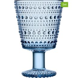 iittala 2er-Set: Gl&auml;ser "Kastehelmi" in Hellblau - 260 ml - 10% | Gedeckter-tisch
