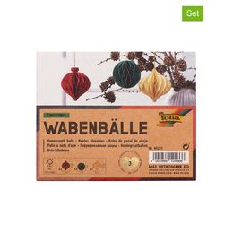 folia PAPER 3er-Set: Wabenbälle "Christmas" in Creme/ Rot/ Grün - 49% | Kinder-kreativspielzeug