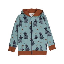 Walkiddy Sweatjacke in Blau/ Braun - 47% | Gr&ouml;&szlig;e 98 | Kinder-sweatshirts-jacken