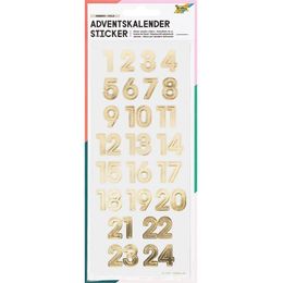 folia PAPER Adventskalendersticker "Numbers Gold" - ab 5 Jahren - 11% | Kreativbedarf-diy