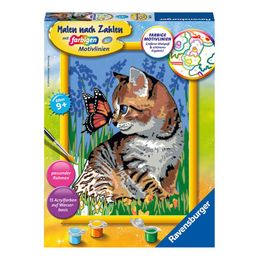 Ravensburger Malen nach Zahlen-Set "Katze mit Schmetterling" - ab 9 Jahren - 27% | Kinder-kreativspielzeug