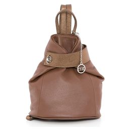 Mia Tomazzi Leder-Rucksack "Sirietto" in Braun - (B)28 x (H)35 x (T)13 cm - 77% | Damen-taschen