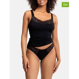 Speidel 2er-Set: Slips in Schwarz - 52% | Gr&ouml;&szlig;e 38 | Damen-unterteile