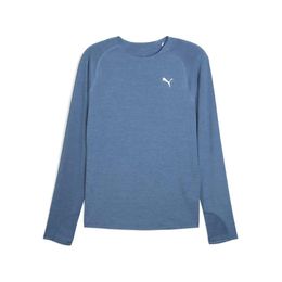 Puma Lauflongsleeve "Cloudspun" in Blau - 50% | Gr&ouml;&szlig;e XL | Herren-sportshirts