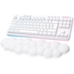 Logitech G Gaming-Tastatur »G715 Wireless Gaming Keyboard - OFF WHITE - DEU - CENTRAL« () weiß Wolkenweicher Komfort: schwebe mit dem verträumten...