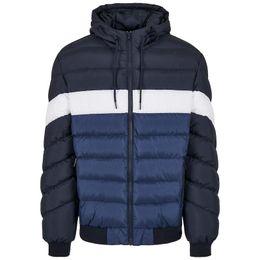 Urban Classics Winterjacke &raquo;Herren Colorblock Bubble Jacket&laquo; 1 Stk. tlg. mit Kapuze midnightnavy/darkblue M M Warme Winterjacken f&uuml;r kalte...