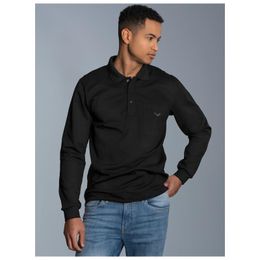 TRIGEMA Poloshirt »Langarm Poloshirt aus Baumwolle« 1 Stk. schwarz XL XL Piqué Qualität