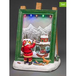 Konstsmide LED-Dekoleuchte "Malender Weihnachtsmann" in Bunt - (B)20,5 x (H)31,5 x (T)20 cm - 54% | Lichterketten-dekobeleuchtung