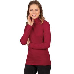 TRIGEMA Rollkragenshirt &raquo;Rollkragenshirt&laquo; 1 Stk. rubin S S Elastischer Feinripp