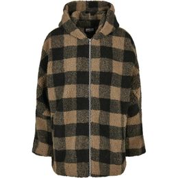 Urban Classics Damen Urban Classics Winterjacke &raquo; Damen Ladies Hooded Oversized Check Sherpa Jacket&laquo; 1 Stk. tlg. mit Kapuze L