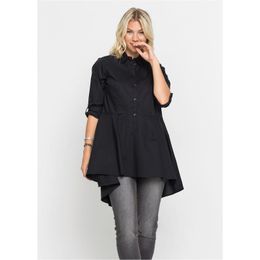 bonprix Damen bonprix Longbluse schwarz 38
