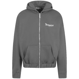 DROPSIZE Sweatjacke &raquo;Herren Heavy Oversize Legends Zip Hoodie&laquo; black S S Hoodies mit Kapuze und bequemer K&auml;ngurutasche