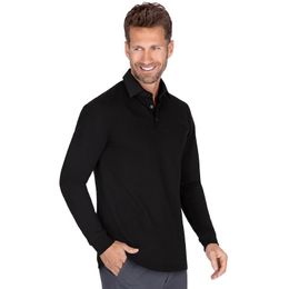 TRIGEMA Poloshirt »Business Langarm-Polo mit Hemdkragen« 1 Stk. schwarz XL XL 100 % Baumwolle, Mako-supergekämmt