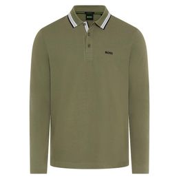 BOSS Green Langarm-Poloshirt &raquo;Plisy&laquo; Dark Beige257 L L Poloshirt von BOSS Green Menswear