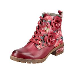 Laura Vita Schnürstiefelette »Stiefelette Leder/Textil« Rot 39 39 Verschluss: Schnürung