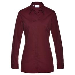bonprix Langarmbluse &raquo;Long-Stretch-Bluse&laquo; Long-Stretch-Bluse ahornrot 48 48 Festliche Langarmbluse mit Stehkragen