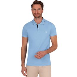 TRIGEMA Poloshirt »Slim Fit Polohemd«, 1 Stk. horizont XL XL 100 % Baumwolle, Ringgarn supergekämmt