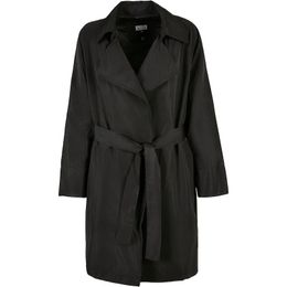 Urban Classics Winterjacke »Damen Ladies Crinkle Nylon Minimal Trench Coat« 1 Stk. tlg. ohne Kapuze black S S Stylische Mäntel für kalte Tage und...