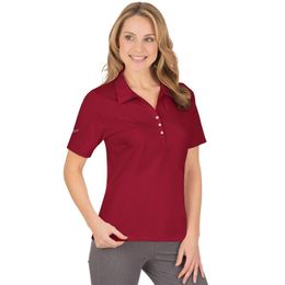 TRIGEMA Poloshirt &raquo;Poloshirt aus Baumwolle mit Kristallsteinen&laquo; 1 Stk. rubin M M DELUXE-Single-Jersey