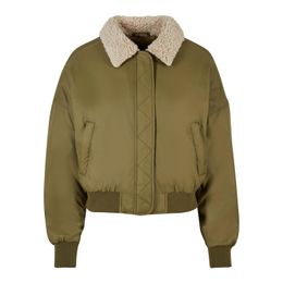 Urban Classics Winterjacke »Damen Ladies Pilot Bomber Jacket« 1 Stk. tlg. ohne Kapuze tiniolive/sand S S KLARES DESIGN