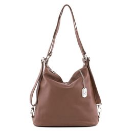 Anna Morellini Leder-Schultertasche in Braun - (B)39 x (H)30 x (T)16 cm - 73% | Damen-taschen