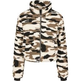 Urban Classics Winterjacke &raquo;Damen Ladies Camo Sherpa Jacket&laquo; 1 Stk. tlg. ohne Kapuze woodcamo M M Warme Winterjacken f&uuml;r kalte Temperaturen