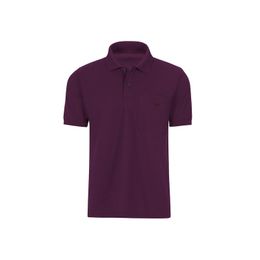 TRIGEMA Poloshirt &raquo;Polohemd mit Brusttasche&laquo; 1 Stk. aubergine L L DELUXE-Piqu&eacute;-Qualit&auml;t